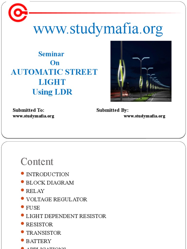 Automatic Street Light Using LDR | PDF | Electrical Network | Bipolar ...