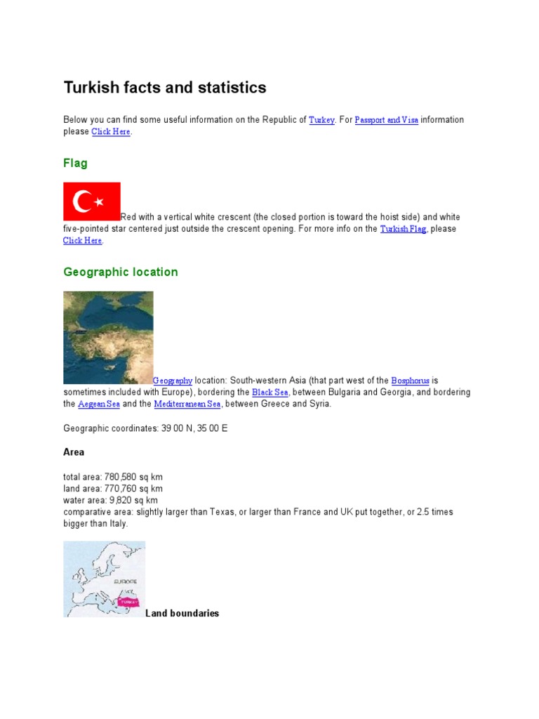 Turkish Facts and Statistics | PDF | Gross Domestic Product | Turkey
