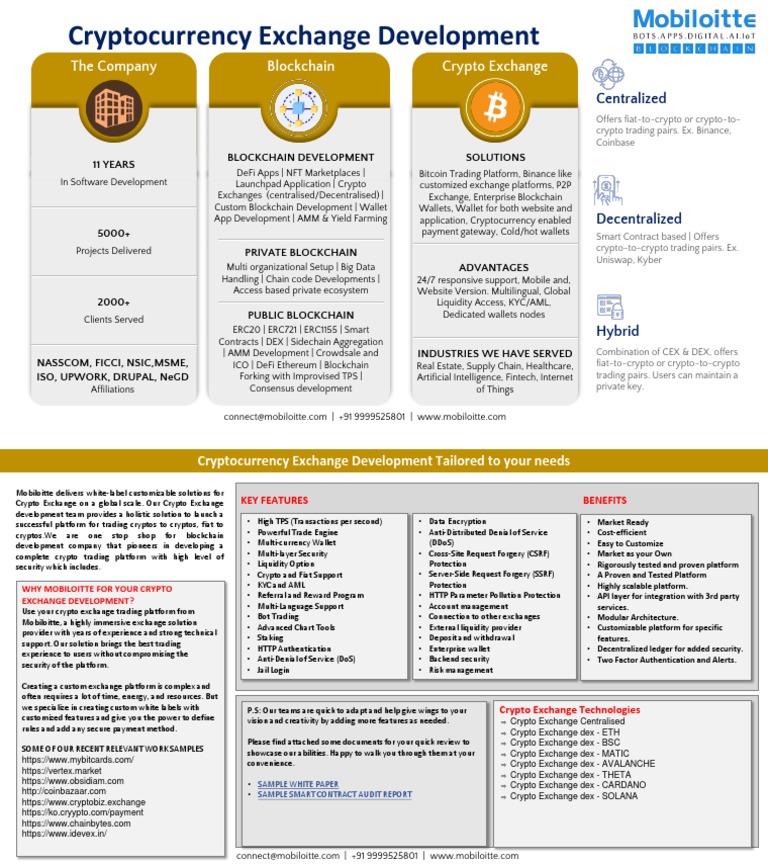 Cryptocurrency Exchange Development - Mobiloitte | PDF | Cryptocurrency | Denial Of Service Attack