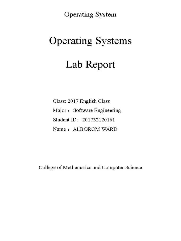 Operating Systems Lab Report | PDF | Operating System | Linux