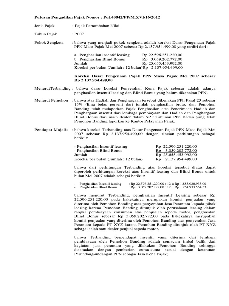 Banding PPNInsetif Leasing Dan Blind Bonus | PDF