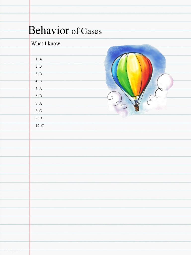 Behavior of Gases | PDF | Gases | Temperature
