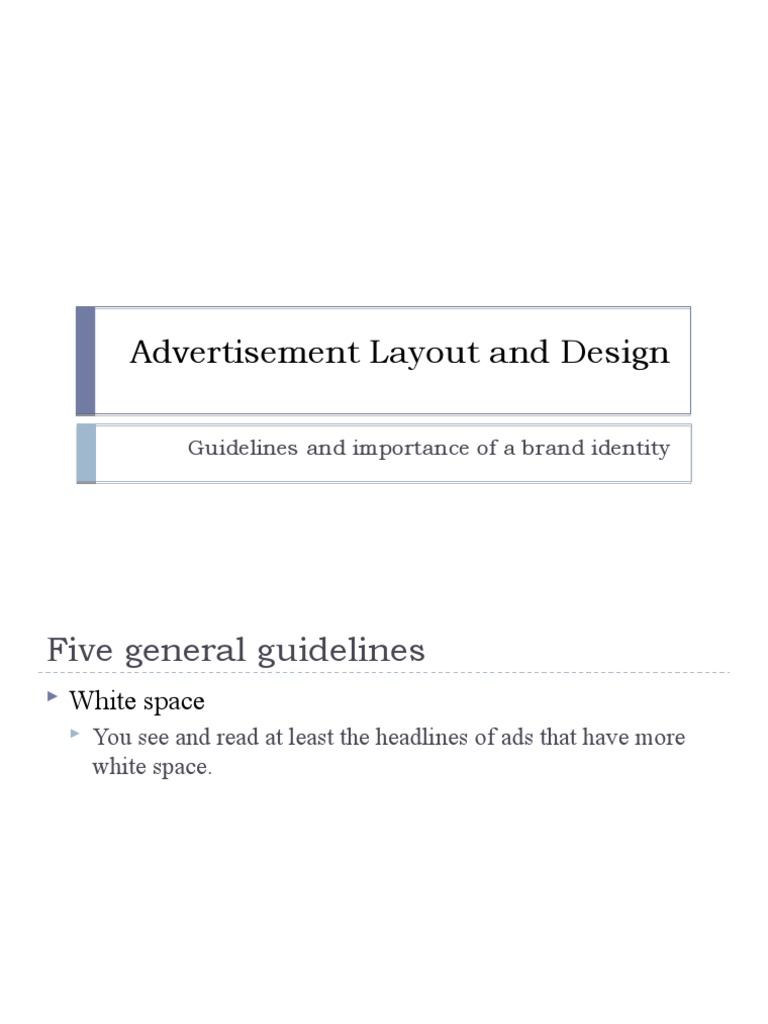 Advertisement Layout and Design | PDF | Brand | Mass Media