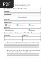 Internal Job Application Form Template | PDF