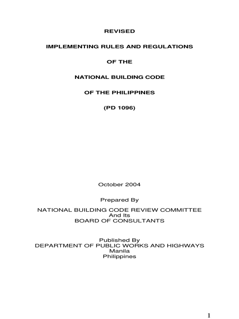 Revised IRR of National Building Code | PDF | Science & Mathematics ...