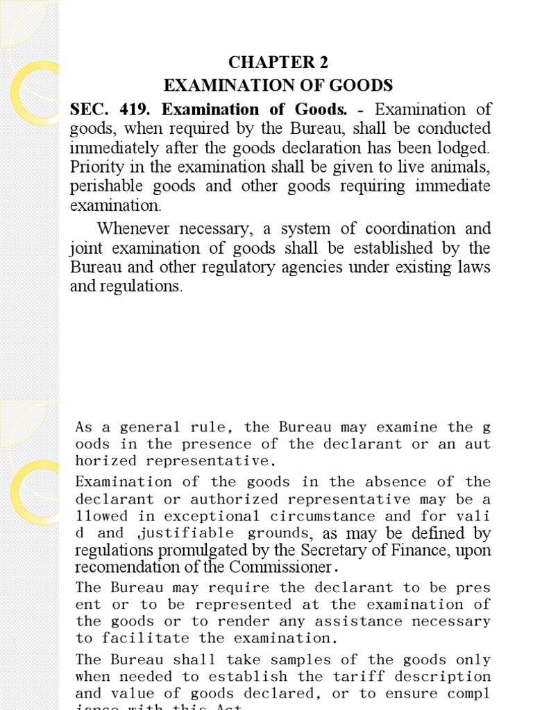 Section 419 | PDF | Customs | Government