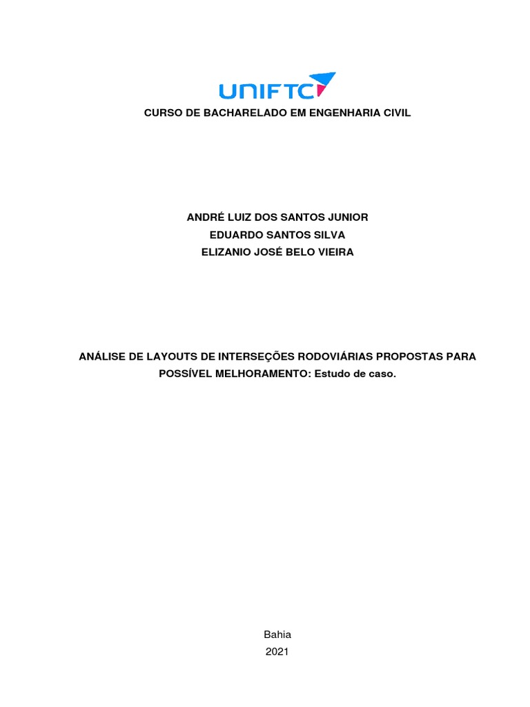 TCC-I UniFTC 2021-1 ANDRE+EDUARDO+ELIZANIO 23-05-2021 | PDF | Rodovia de acesso controlado | Tráfego