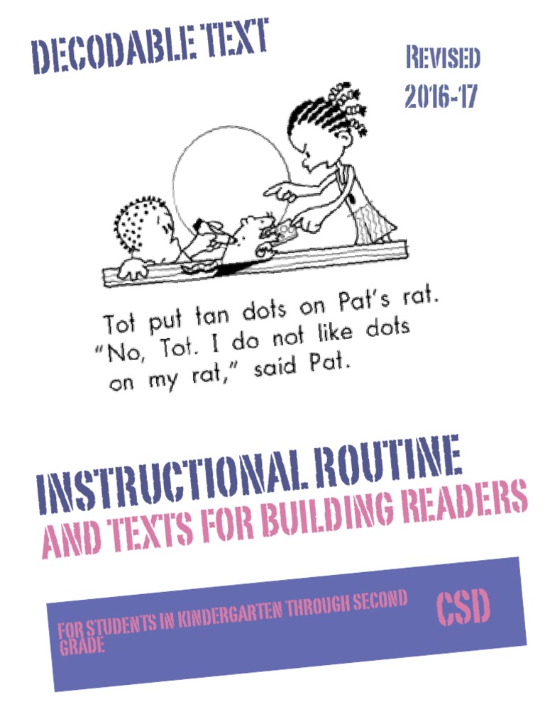 K-2 Decodable Text Instruction Guide | PDF | Phonics | Linguistics