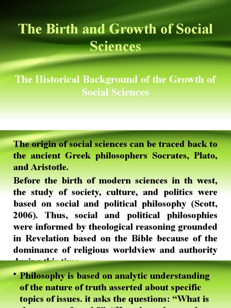 The Birth and Growth of Social Sciences | PDF | Science | Reason