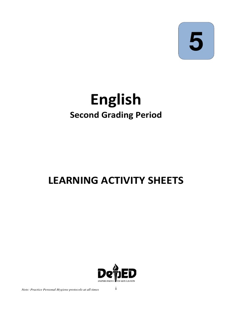 Grade 5 Q2 ENGLISH LAS | PDF | Narration | Verb