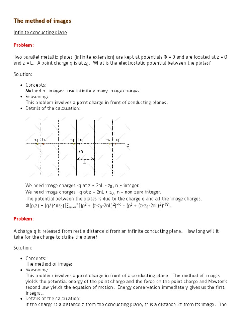 Method of Images | PDF | Force | Sphere