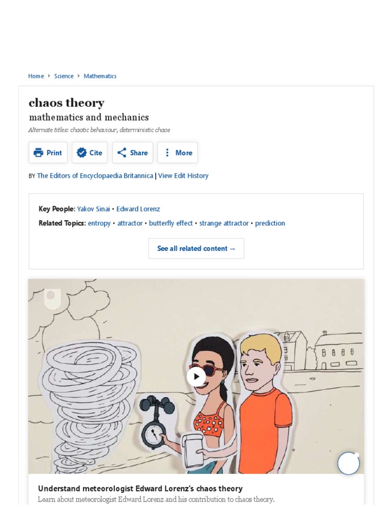 Chaos Theory - Definition & Facts - Britannica | PDF | Chaos Theory ...