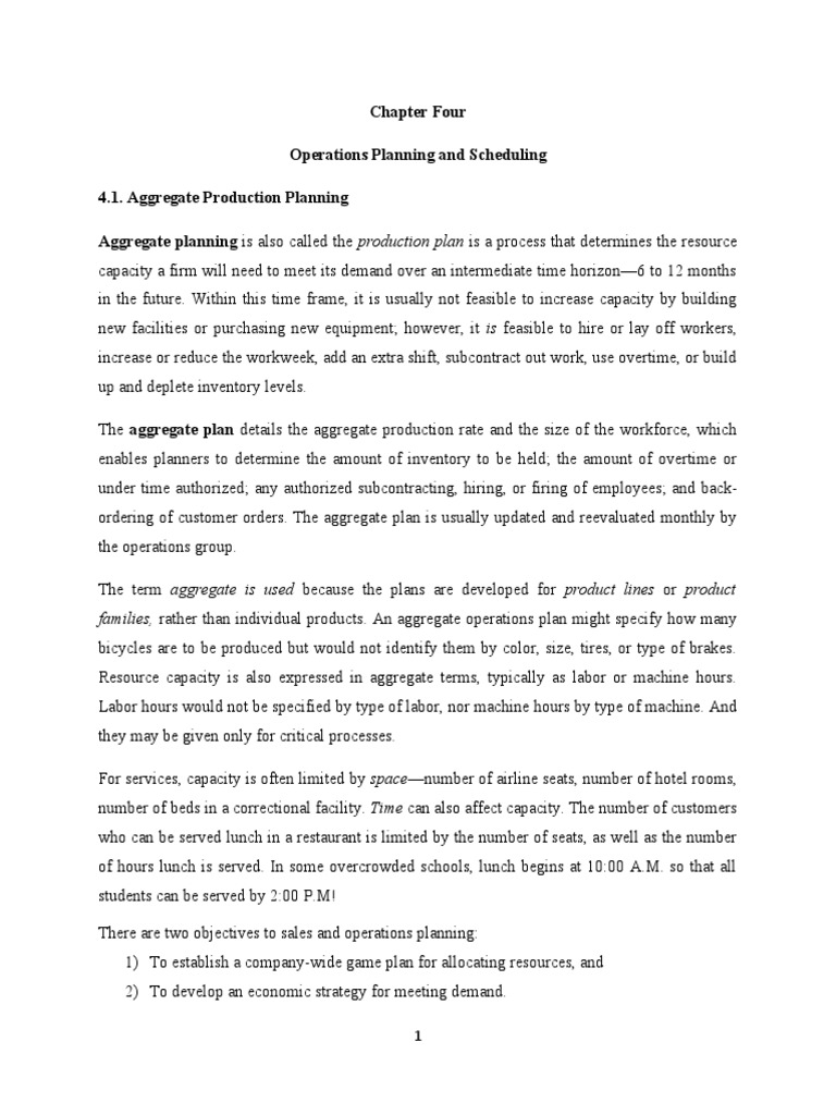 Chap 4 Om | PDF | Scheduling (Computing) | Demand Chap 4 Om | PDF | Scheduling (Computing) | Demand