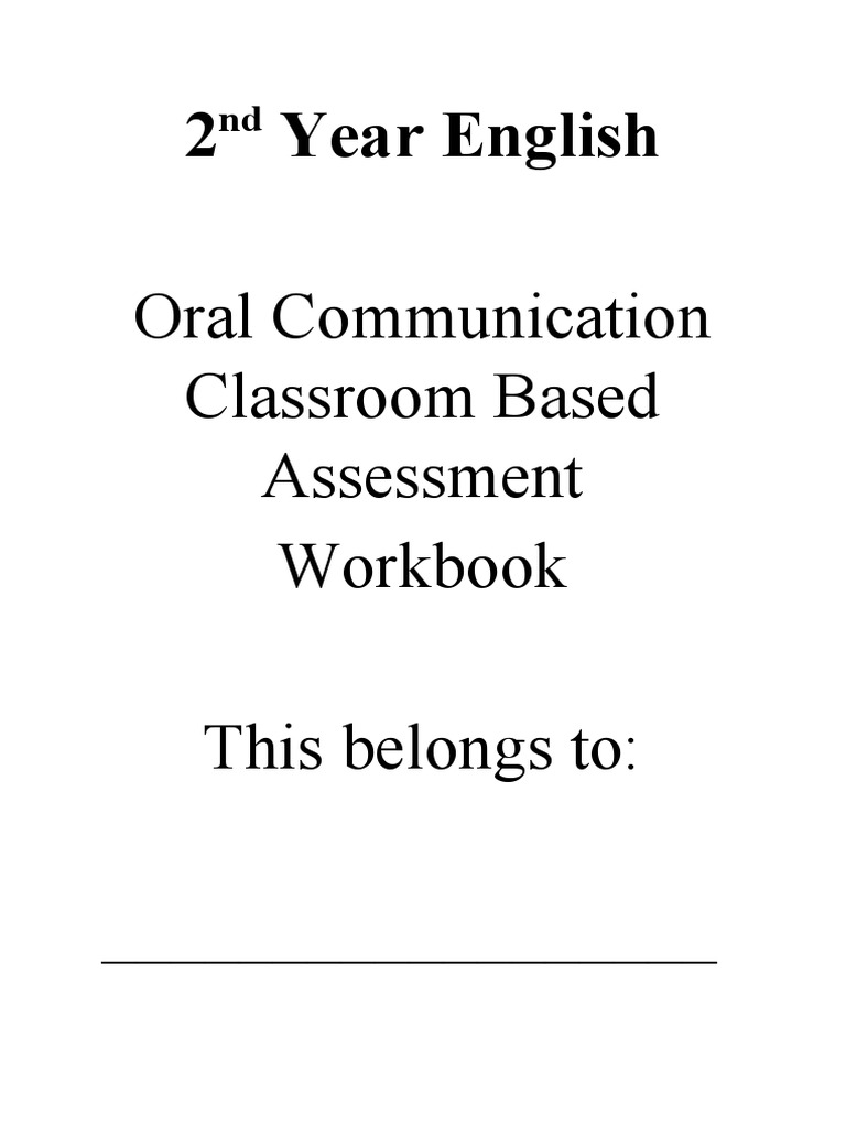 2nd Year English Cba Workbook | PDF | Human Communication | Communication
