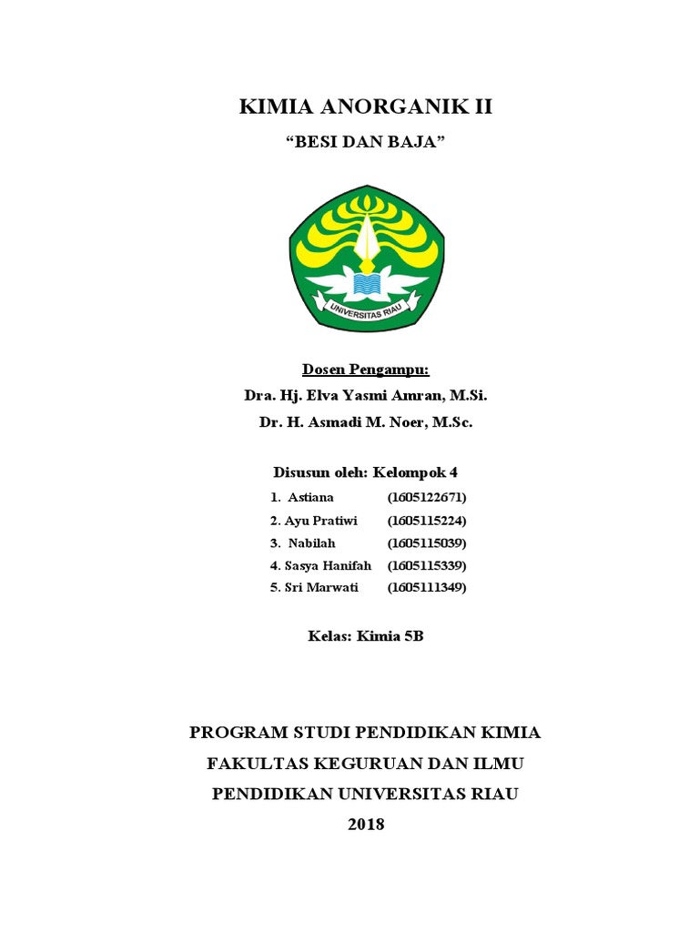 Reaksi Besi dan Baja dalam Kimia | PDF