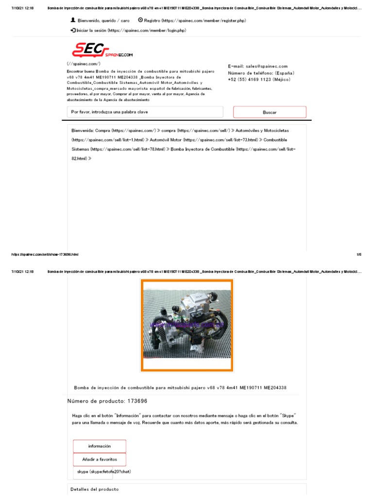 Bomba de inyección de combustible para mitsubishi pajero v68 v78 4m41 ...