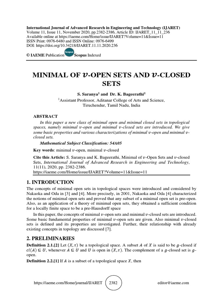 Minimal of ?-Open Sets and ?-Closed Sets | Download Free PDF | Set ...
