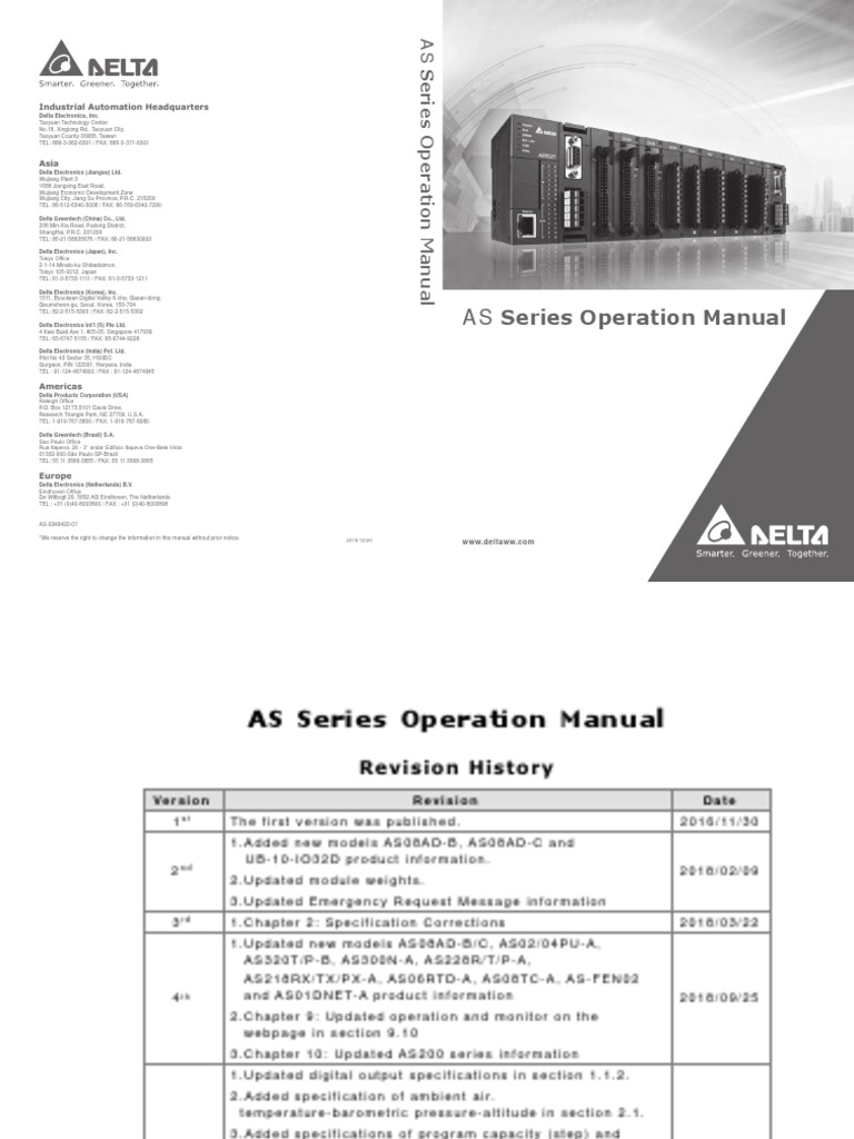 As Operation Manual | PDF | Programmable Logic Controller | Computing