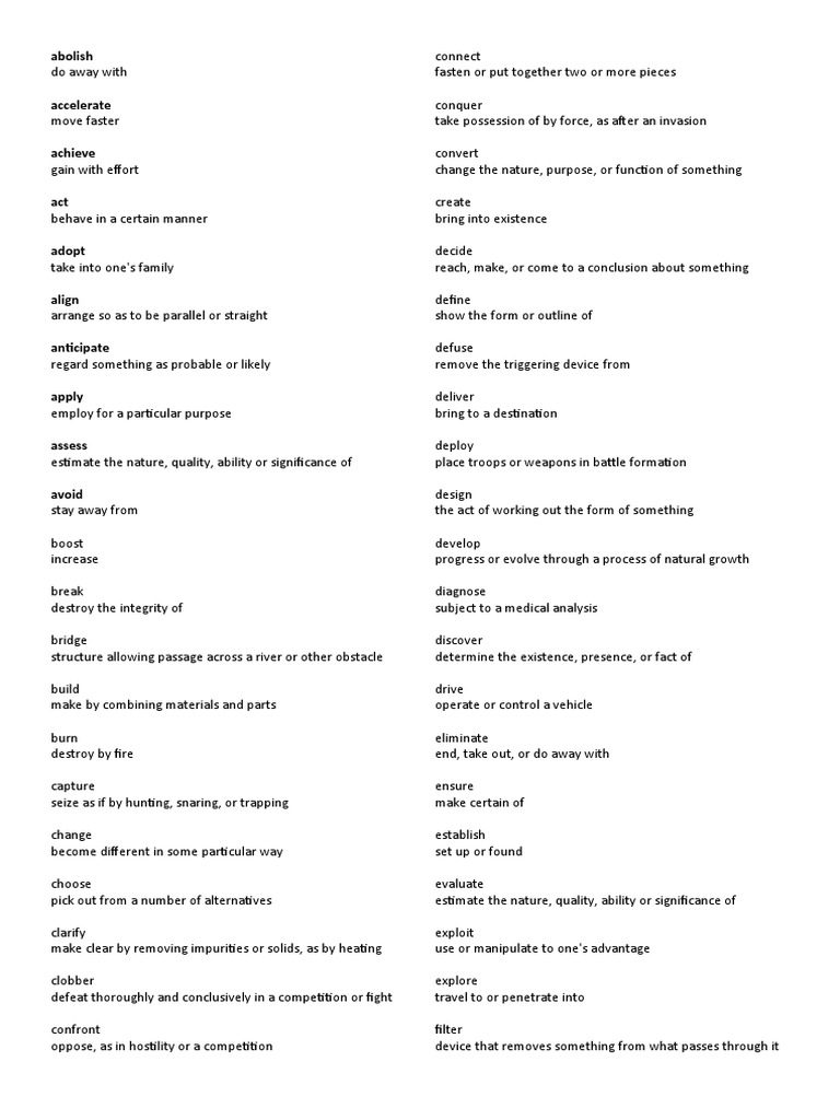 104 Power Verbs | PDF | Competition