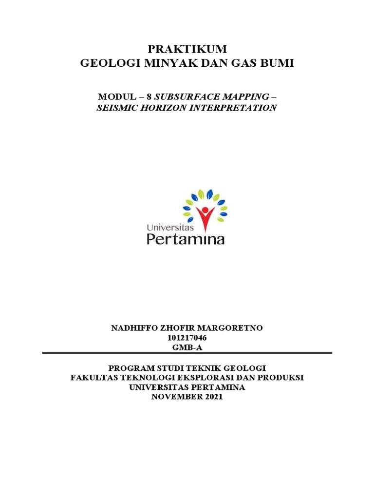 Tugas Pendahuluan - Modul-8 - Subsurface Mapping - Seismic Horizon ...