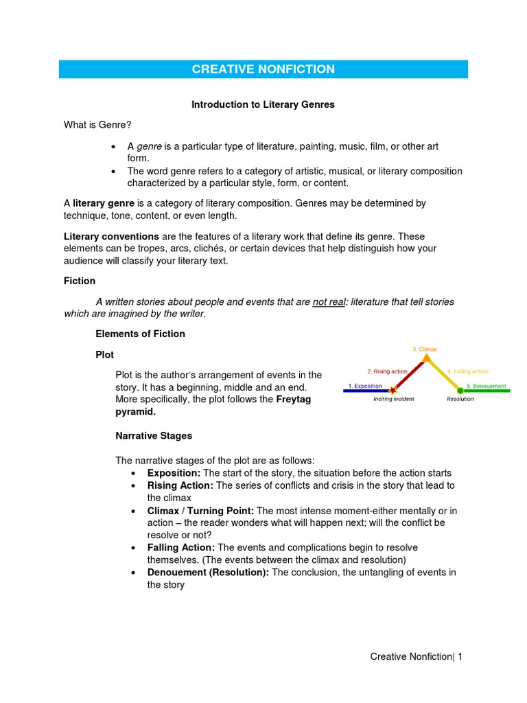 Introduction to Literary Genres | PDF | Narration | Plot (Narrative)