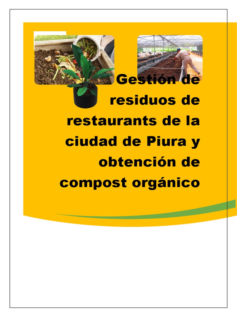 PROYECTO PARA LA SOSTENIBILIDAD - G4-Editar | PDF | Residuos | Compost