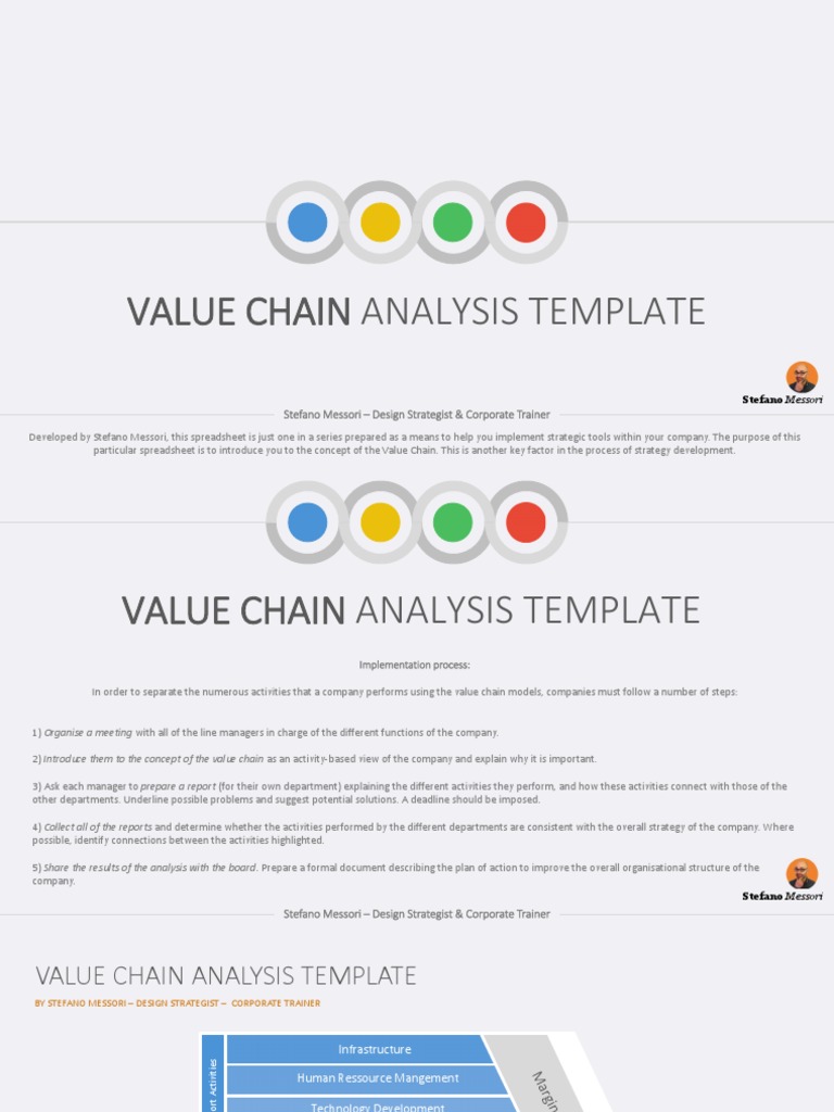Value Chain Analysis Template Locked Editable | PDF | Value Chain | Sales