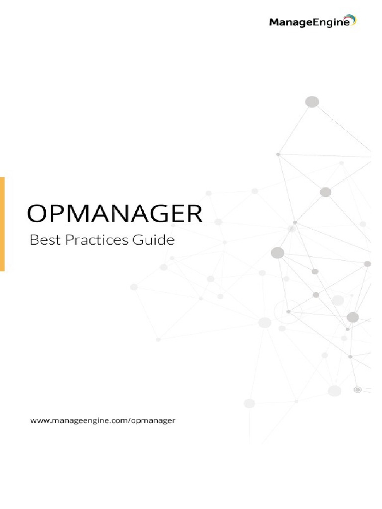 Opmanager Best Practises Guide | PDF | Computer Network | Microsoft Sql Server