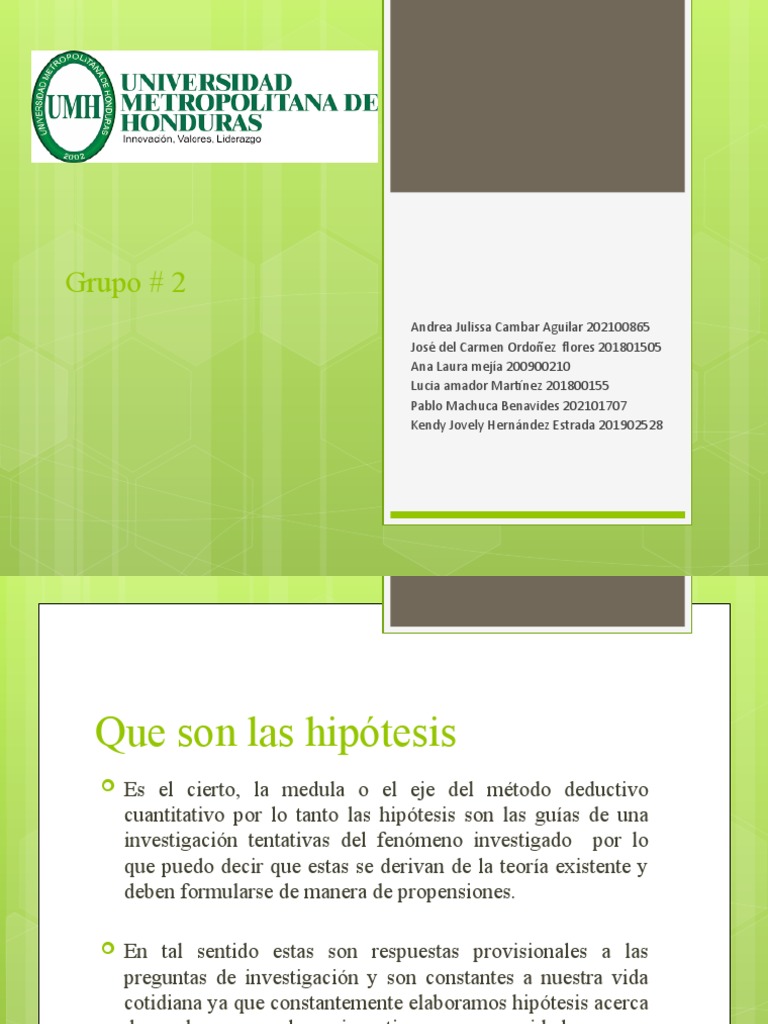 Guía de Hipótesis en Investigación | PDF | Hipótesis | Experimentar