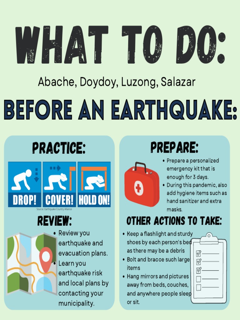 What To Do:: Practice | PDF | Earthquakes | Disasters