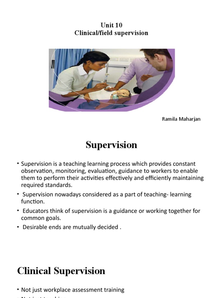 Unit 10 Clinical/field Supervision: Ramila Maharjan | PDF | Leadership ...