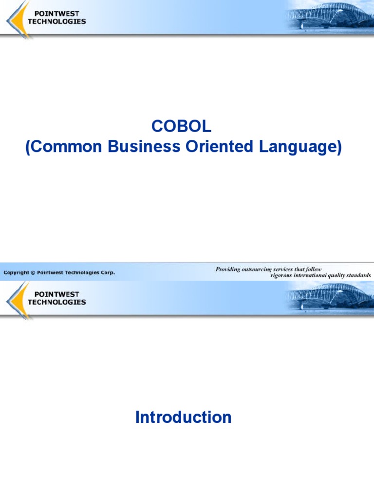 Cobol Introduction Pdf Computer Programming Computing