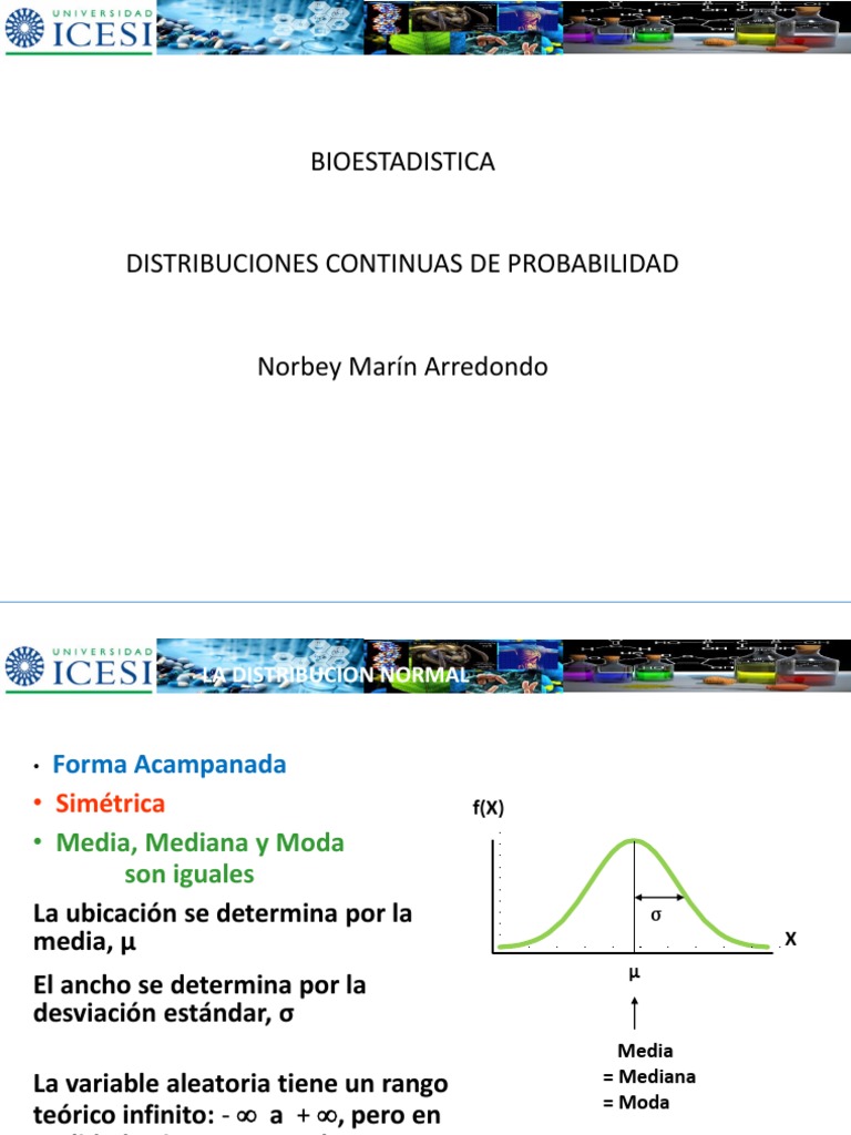 Distribuciones Continuas de Probabilidad | PDF | Distribución normal ...
