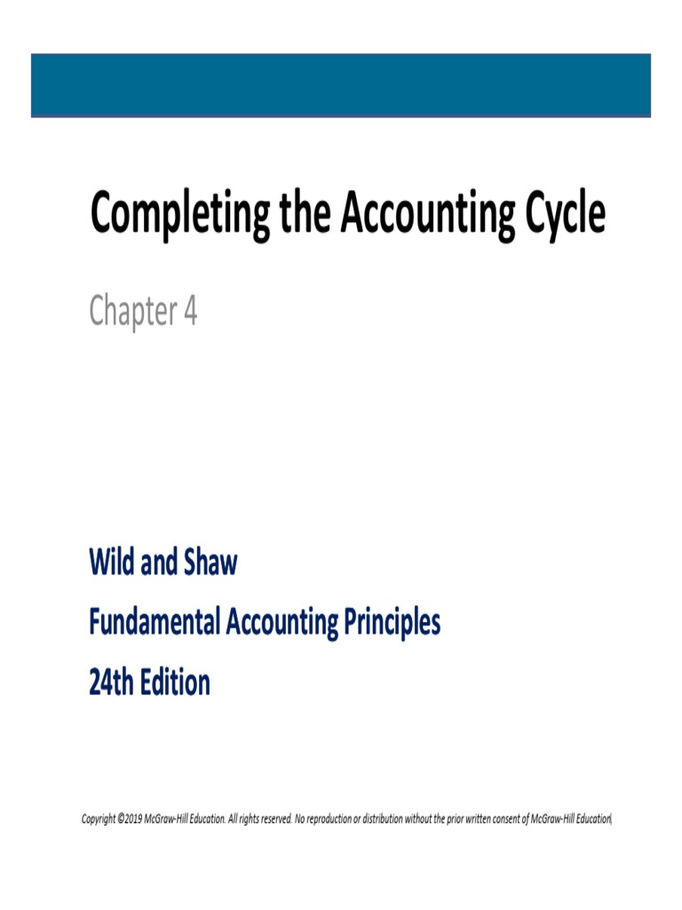 Completing The Accounting Cycle: Chapter 4 | PDF | Balance Sheet ...