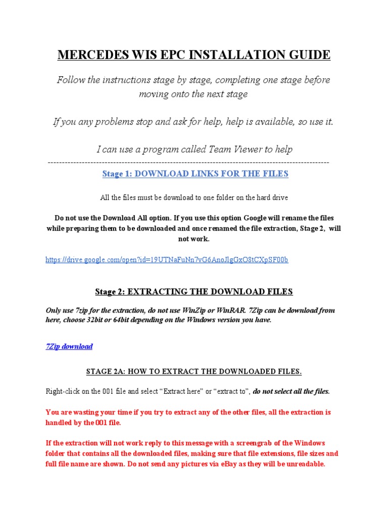 Mercedes WIS EPC Installation Guide | PDF | Operating System | Computer ...