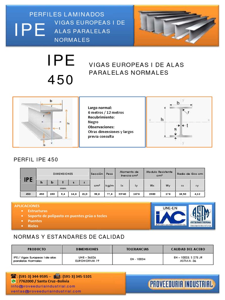 Ficha Tecnica IPE 450 | PDF