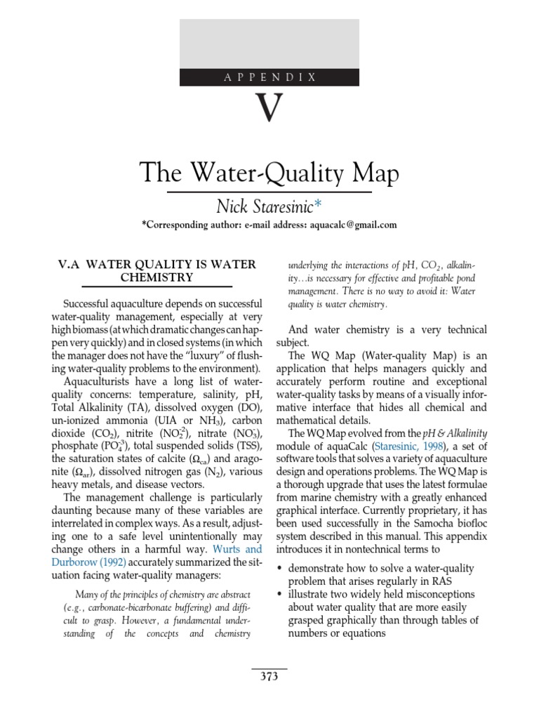 Water Quality Map Navigates pH and Alkalinity | PDF | Alkalinity ...