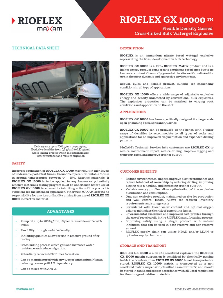 Rioflex GX 10000 | PDF | Cross Link | Materials