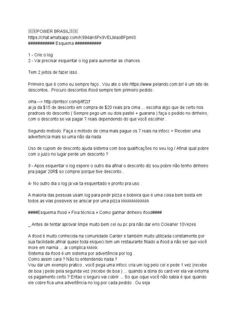 Esquema Ifood ???power Brasil???-1 | PDF