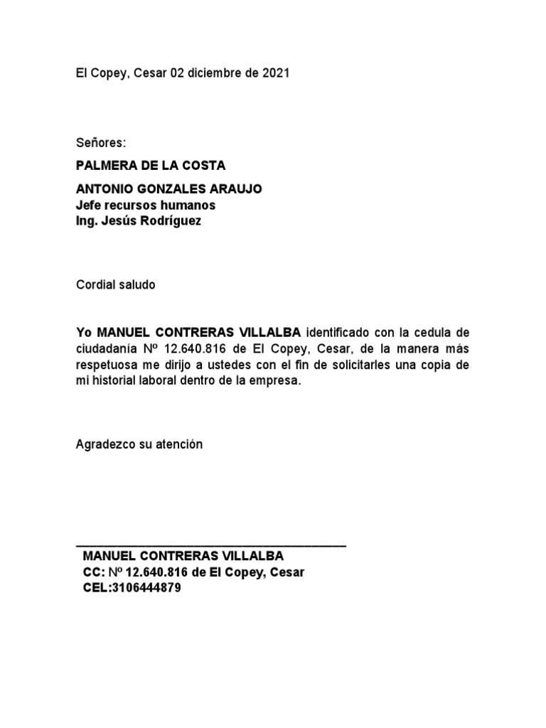 Solicitud Historia Laboral | PDF