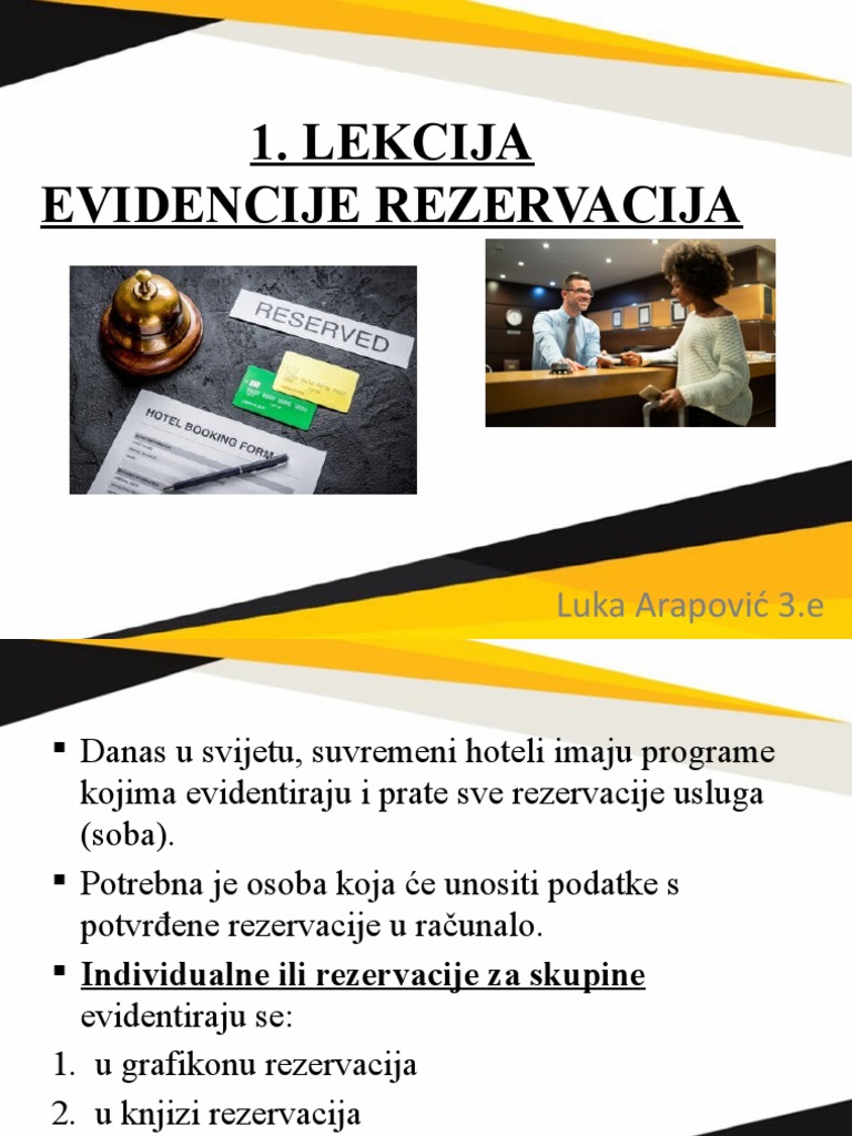 Evidencije Rezervacija | PDF