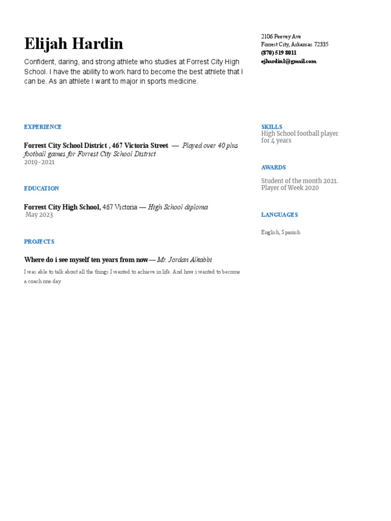 Resume Template MR | PDF
