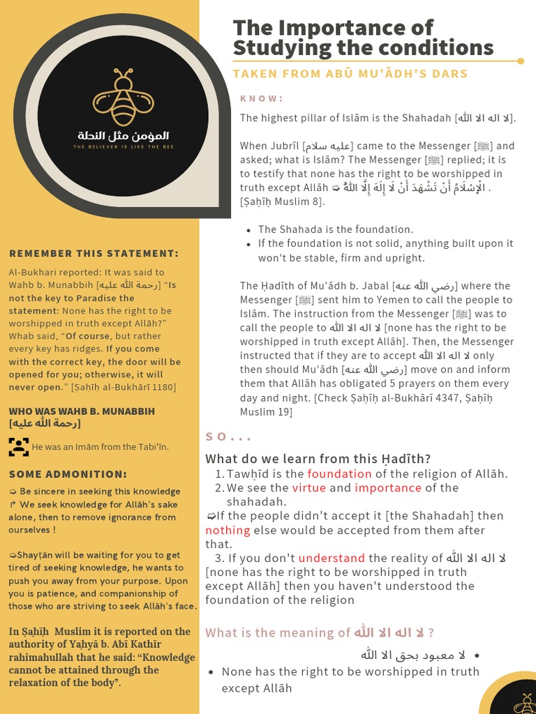 Hand Out Introduction To Shahada 2 | PDF | Religious Behaviour And ...