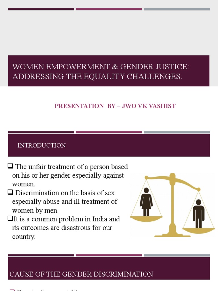 Addressing gender equality challenges through women empowerment | PDF ...