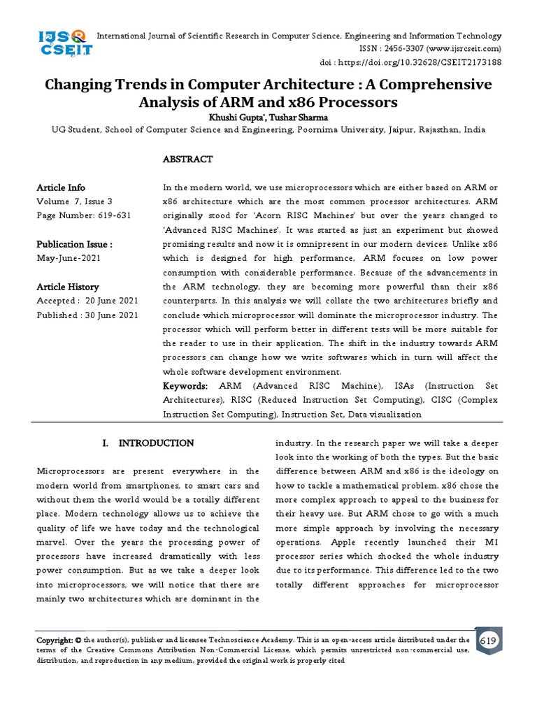 Changing Trends in Computer Architecture | PDF | Arm Architecture ...