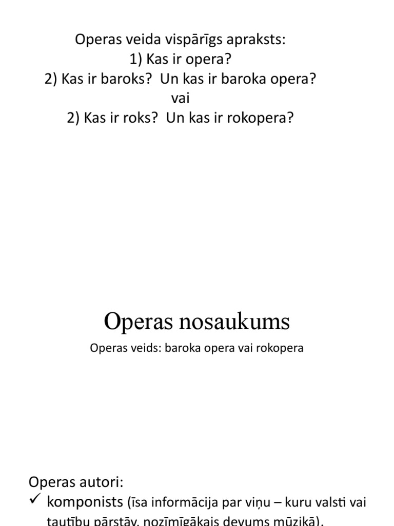 PetnieciskaisDarbs Baroka-Opera Vai Rokopera | PDF