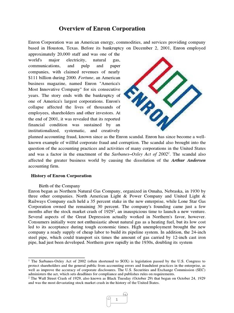 Enron Case Study-Corporate Governance - For Students 1 | PDF | Enron ...