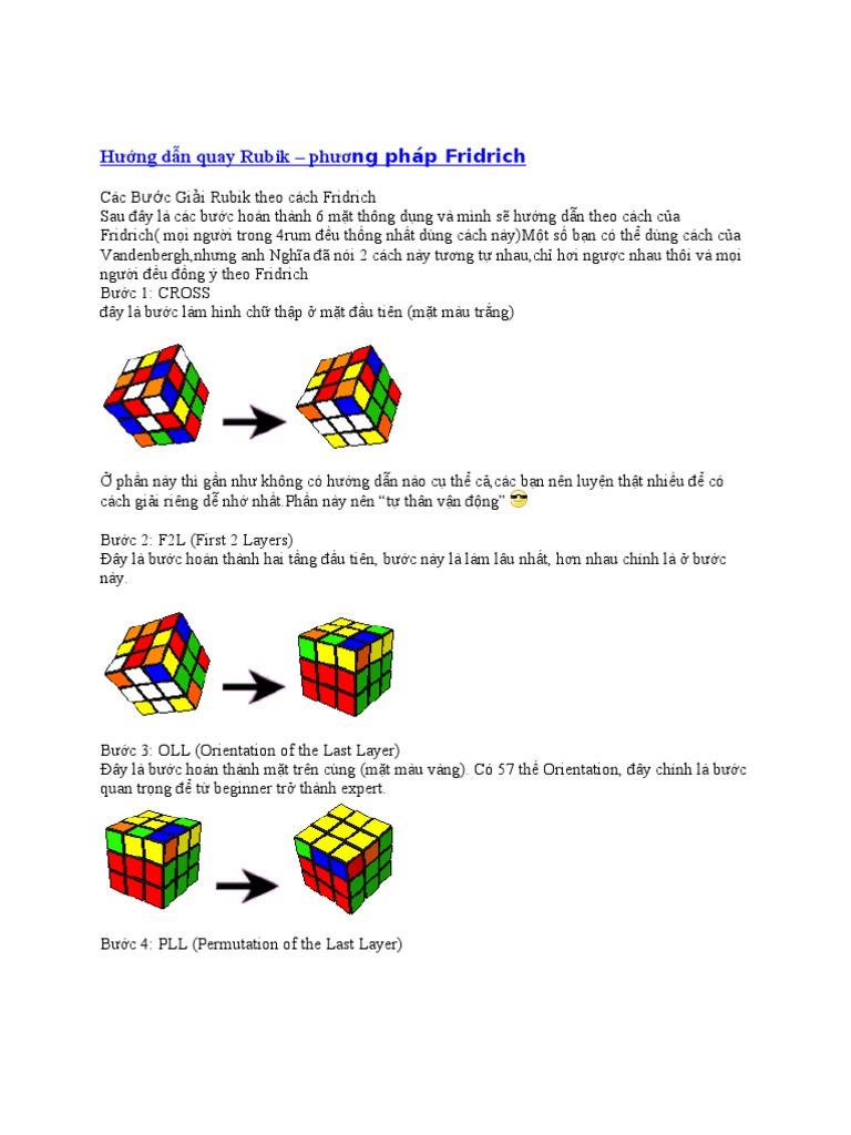 Hướng dẫn quay Rubik | PDF