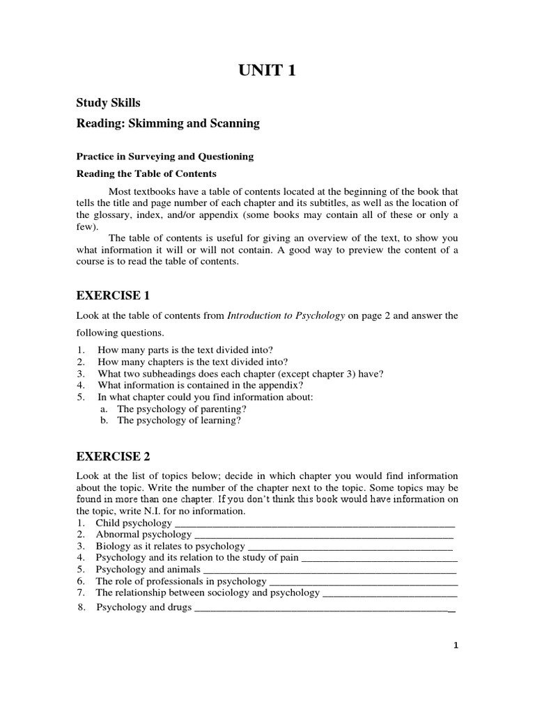 UNIT 1 - Revise | Download Free PDF | Psychology | Experiment