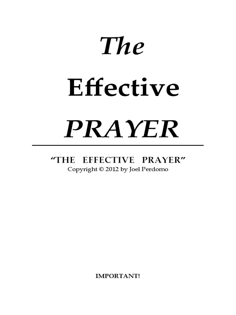 Effective Prayer | PDF | Prayer | Paul The Apostle